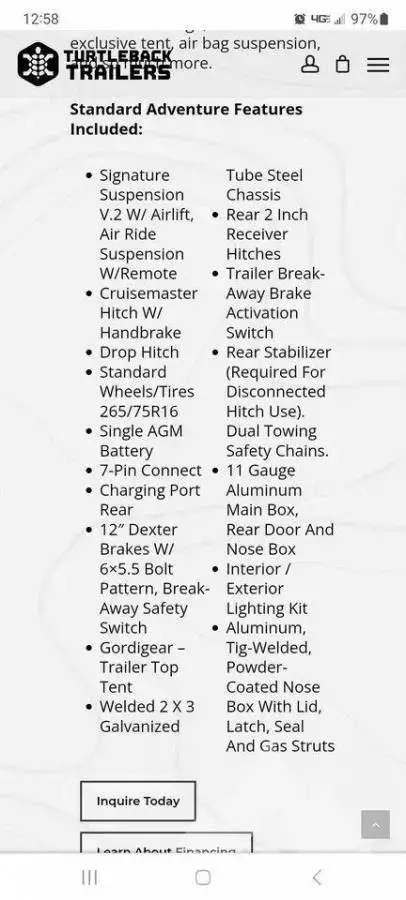 2021 2021 Turtleback Trailers adventure for Sale