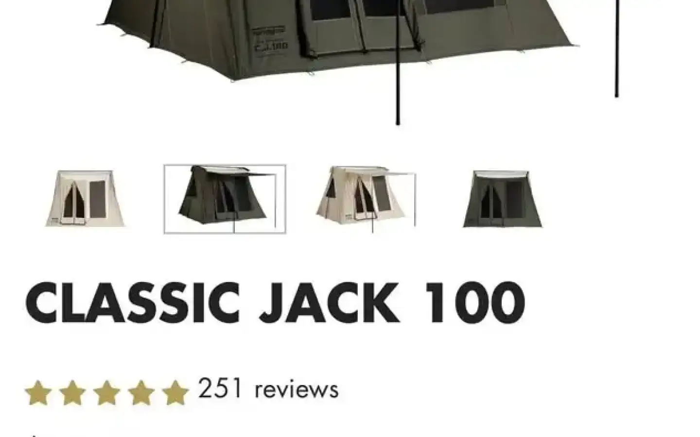 Springbar Classic Jack 100 Canvas Tent (10’x10’) w – Used for $ 675.00 | Colorado Springs ...