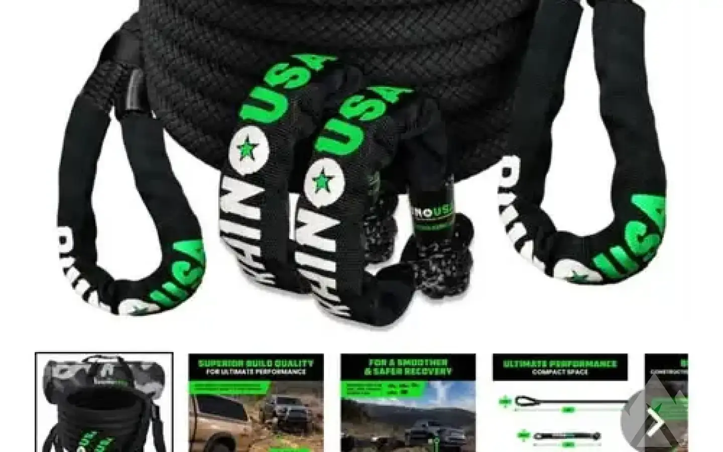 New Rhino USA Kinetic Rope Recovery Kit + 2” Shackle available in Eagle ...