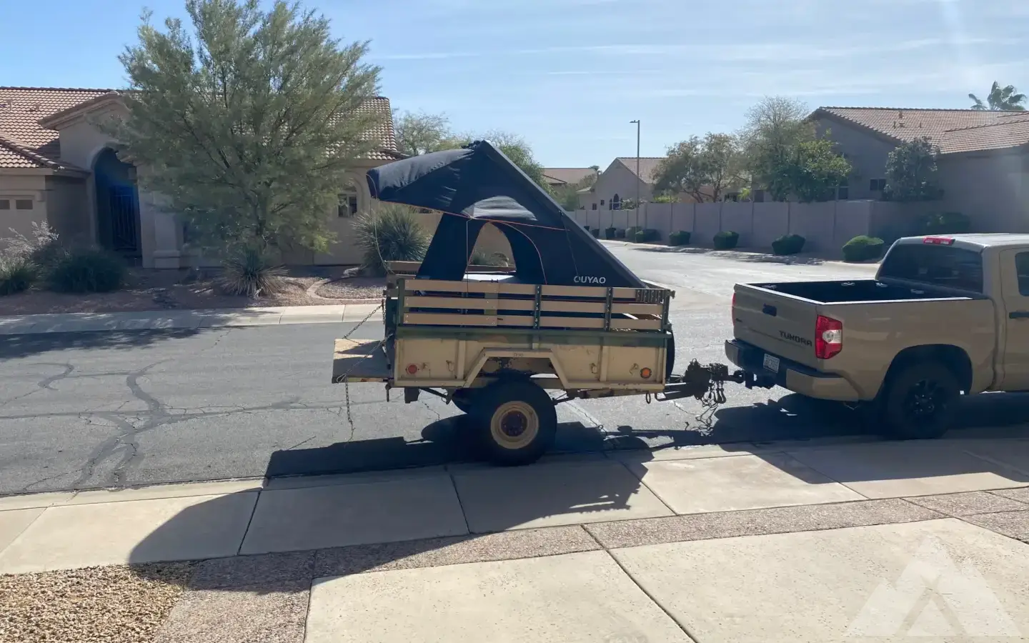 1962 Military Camping Trailer - M101A2 w/ Rooftop Tent for Sale